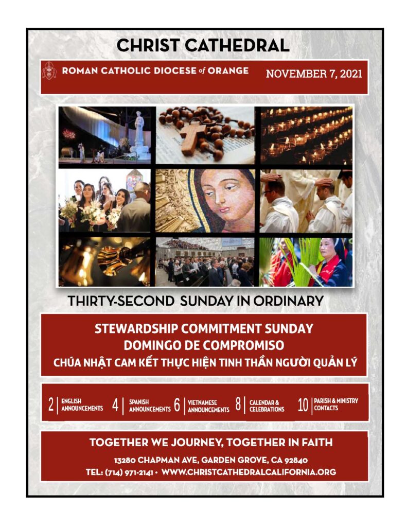 NOVEMBER 7, 2021 - Christ Cathedral