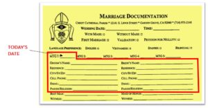 Wedding Orientation Instructions - Christ Cathedral