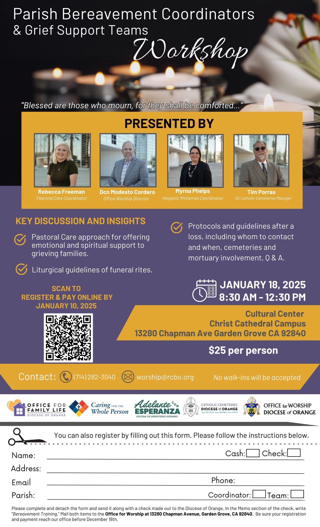 Parish Bereavement Coordinators Grief Support Teams Workshop Christ